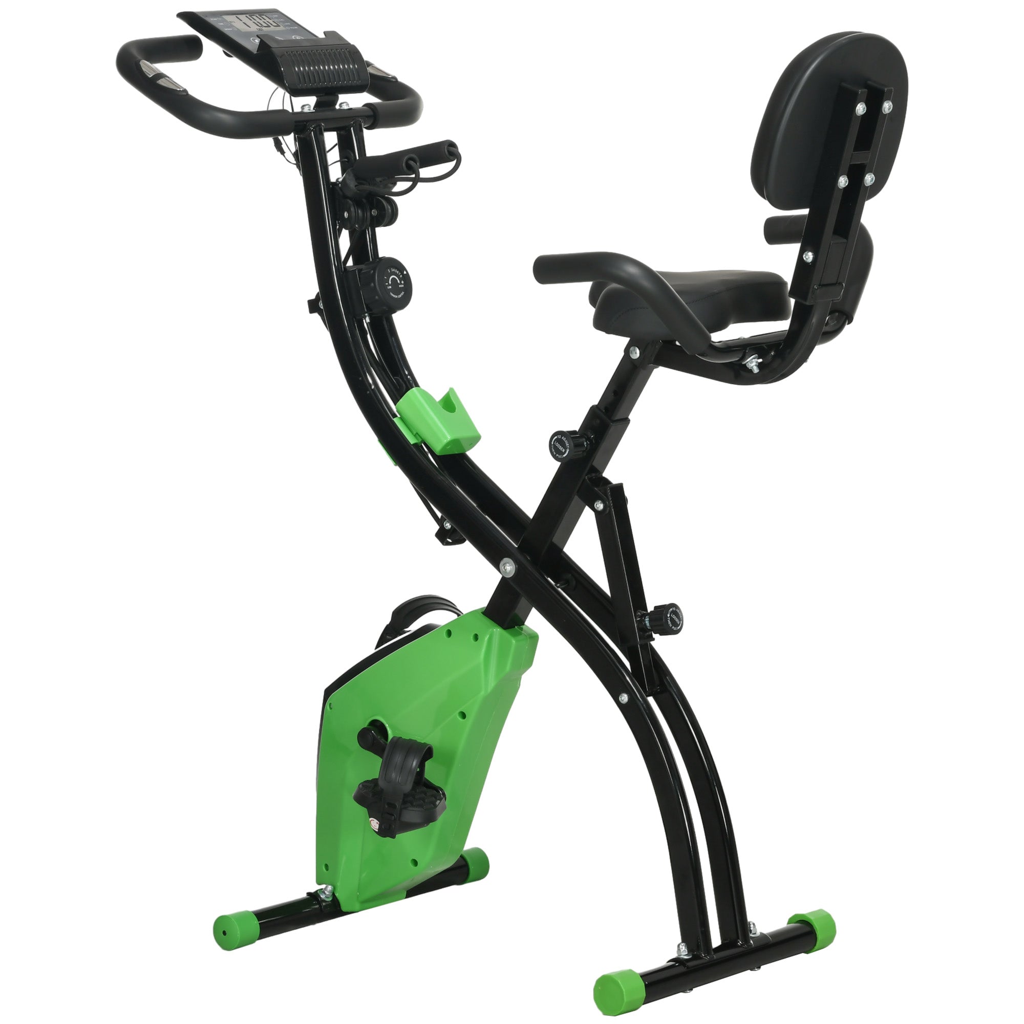 MCL 2-in-1 Folding Exercise Bike with 8-Level Magnetic Resistance, Arm ...