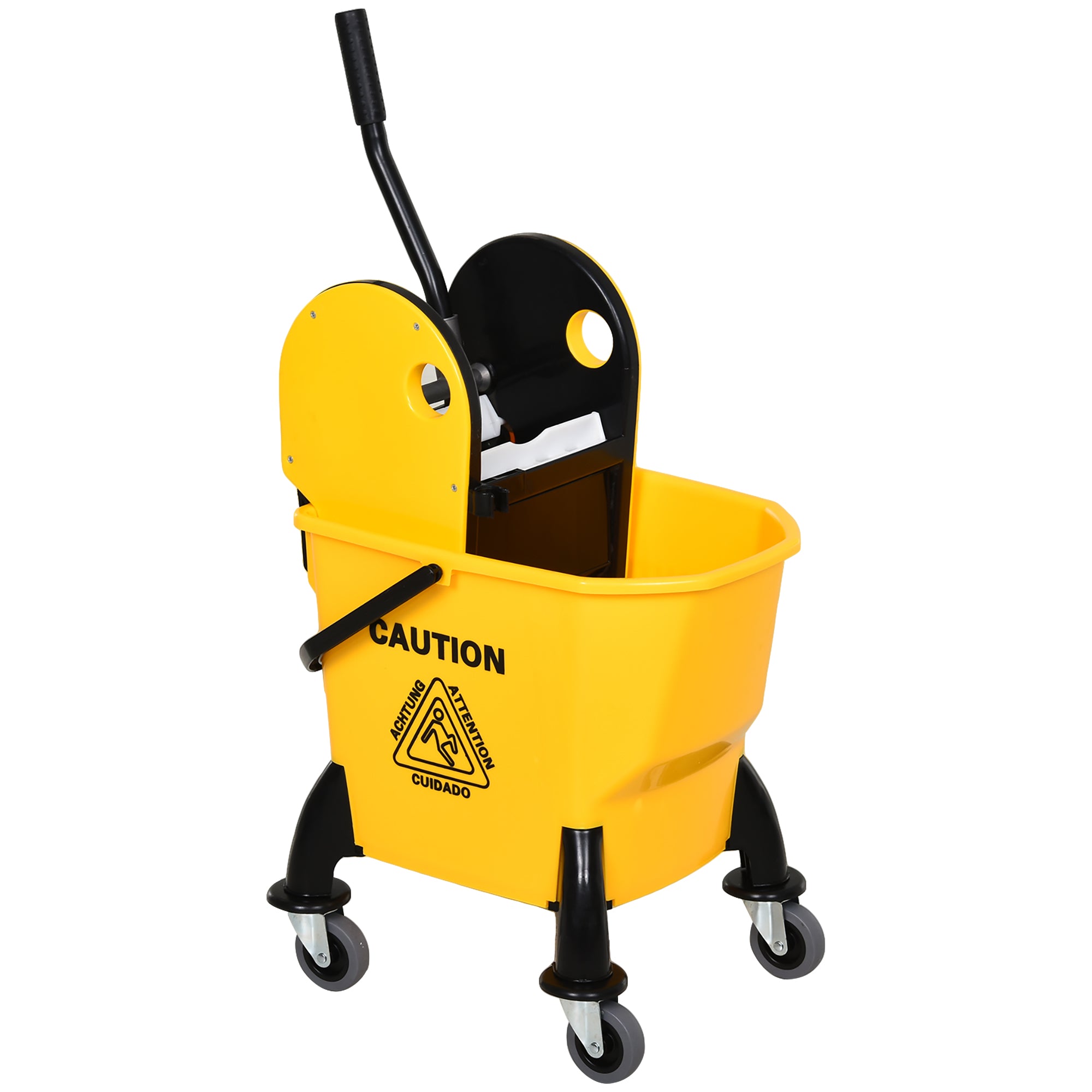 MCL 25L Mop Bucket, with Wringer, Wheels and Handle - Yellow – Modern ...