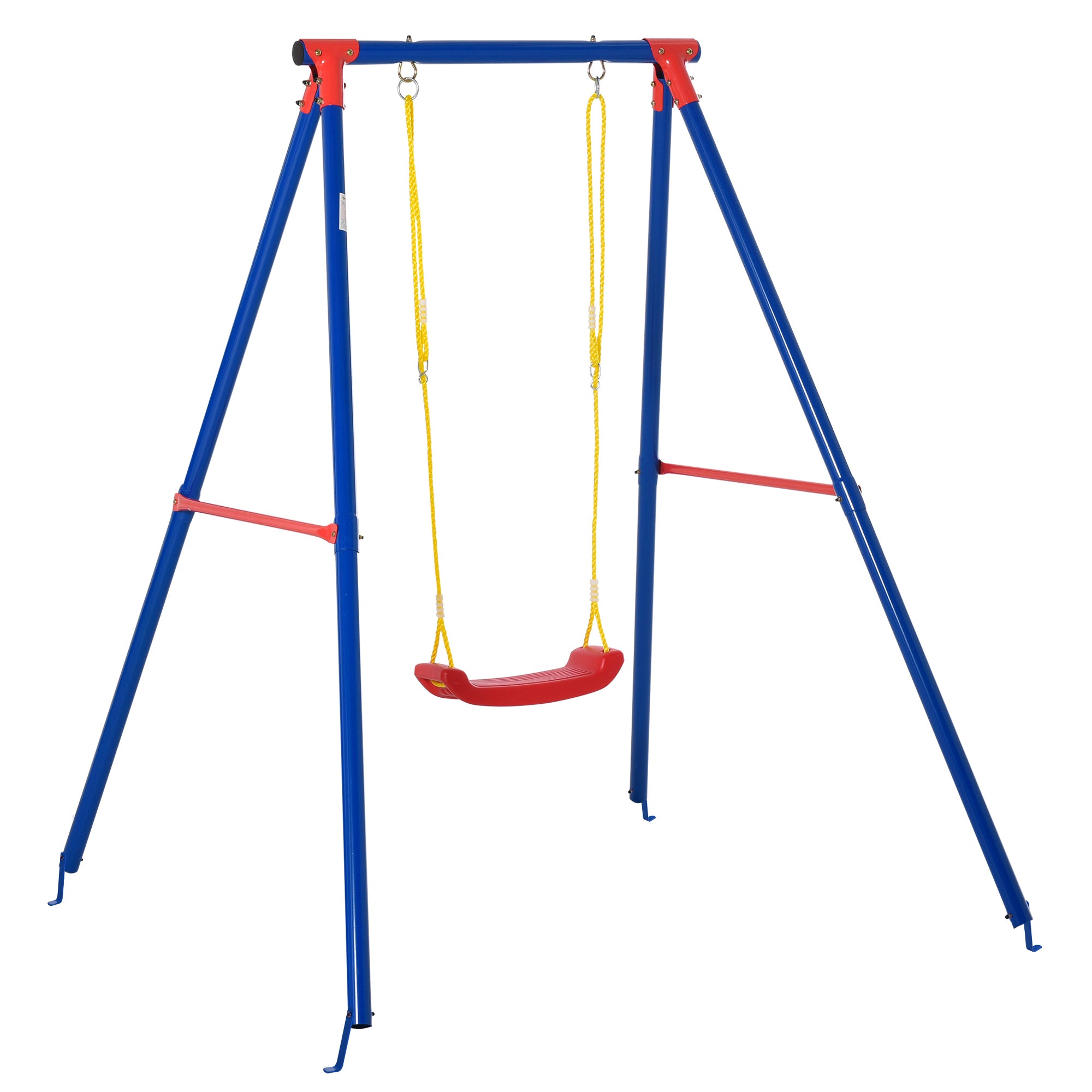 MCL Kids Swing Set Toddler Swing Adjustable Rope Heavy Duty A-Frame St ...