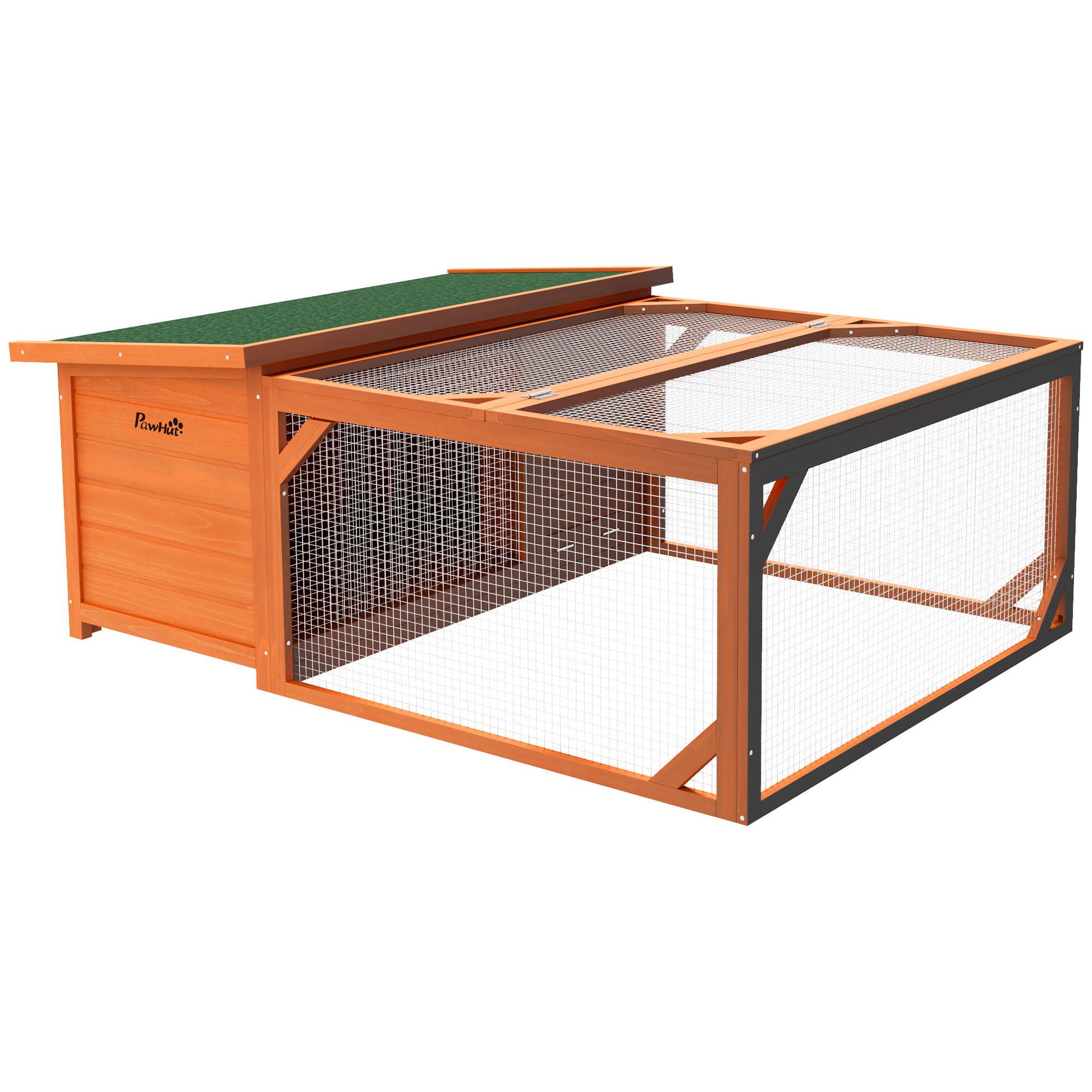 MCL Rabbit Hutch Outdoor Guinea Pig Hutch with Run Small Animal Off-gr ...